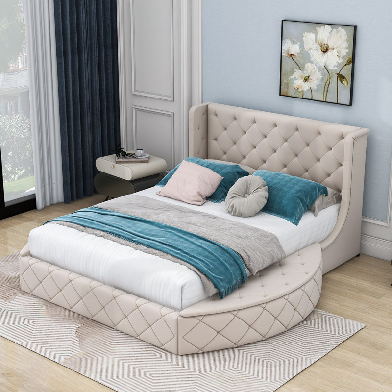 Linford tufted upholstered storage bed store